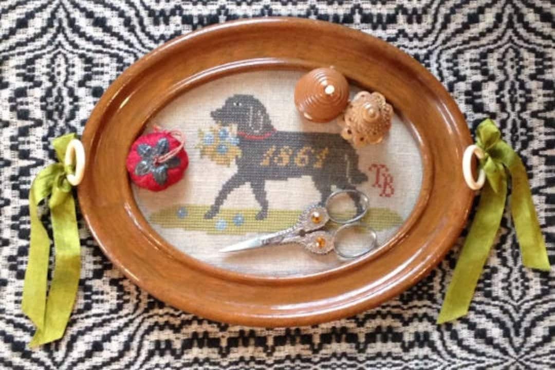 Faithful Friend ~ Tool Tray ~ Cross Stitch Mother's Day Black Dog ...