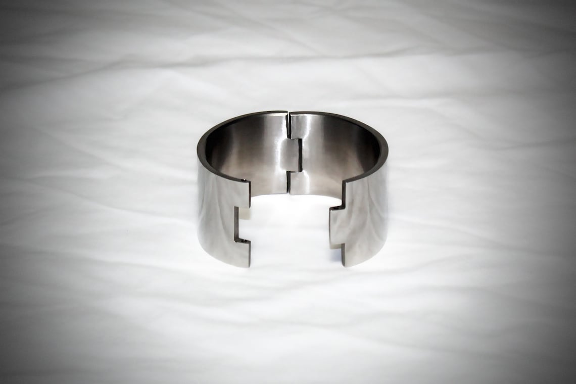 Machined Stainless Steel Cuff Bracelet - Etsy