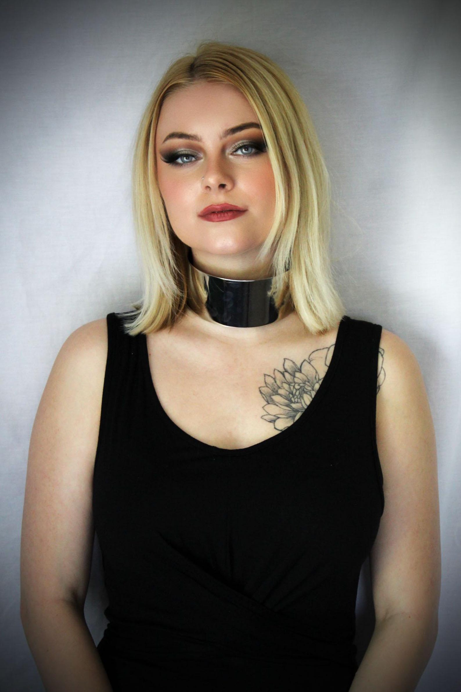 Wide Hand Rolled Stainless Steel Choker Necklace - Etsy