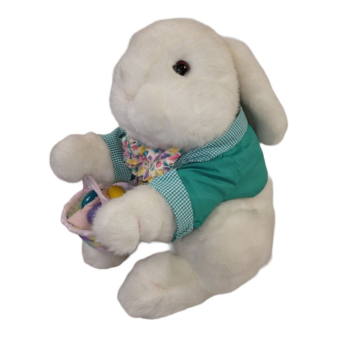 Vintage Commonwealth Bunny Rabbit Peter Cottontail Plush Easter Basket ...