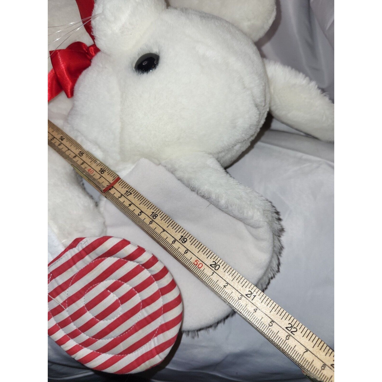 Vintage Dakin Sweet Tooth White Mouse Plush Red Striped - Etsy