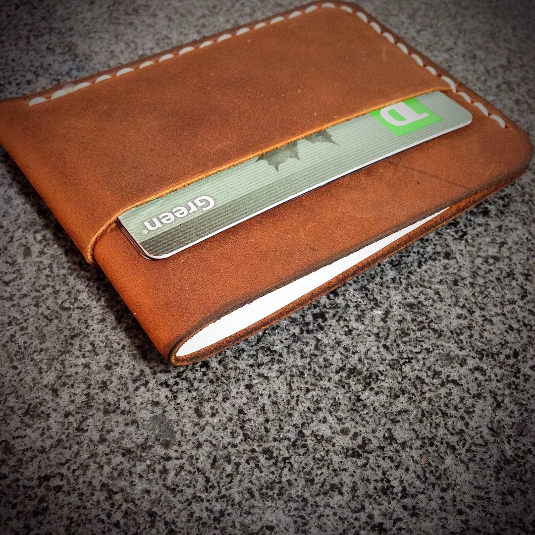 Leather Minimalist Wallet - Men's Leather Wallet - Men's Wallet - Card ...