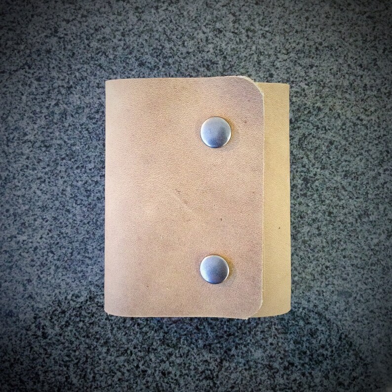 Leather Minimalist Wallet / Trifold Wallet / Stitchless Wallet | Etsy