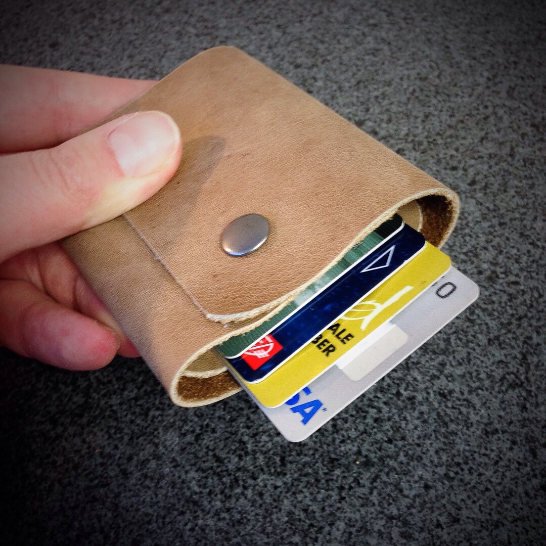Leather Minimalist Wallet / Trifold Wallet / Stitchless Wallet / Men's ...