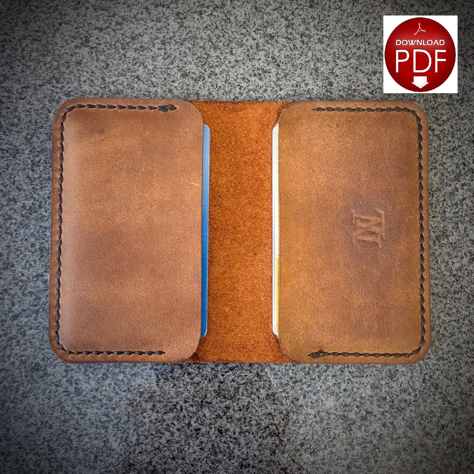 PATTERN Leather Wallet Pattern / Leathercraft Pattern / Wallet Pattern ...