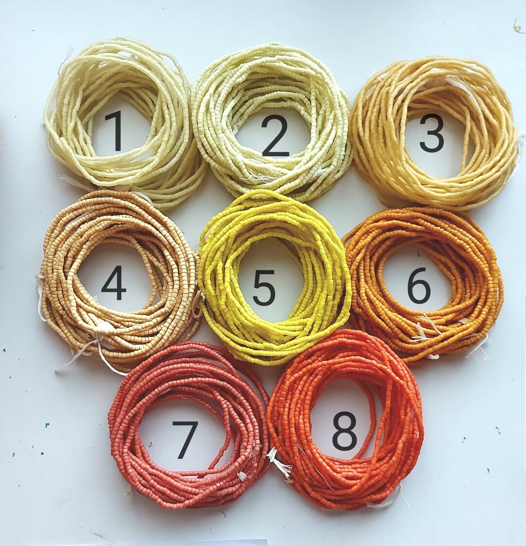 37 Colors, 3-4x3-4 Mm., Sand Cast Beads, 32 Inches Strand, Recycled ...