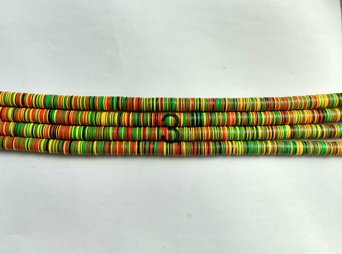10 Mm. African Vulcanite Vinyl Disc Beads Strand 14 | Etsy