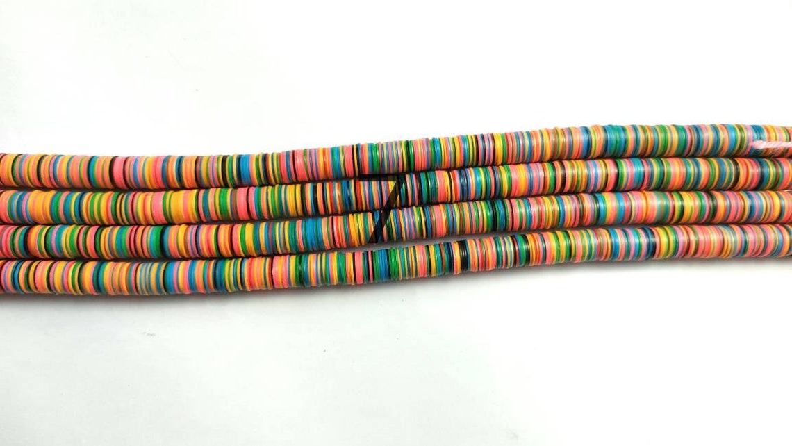 10 Mm. African Vulcanite Vinyl Disc Beads Strand 14 | Etsy