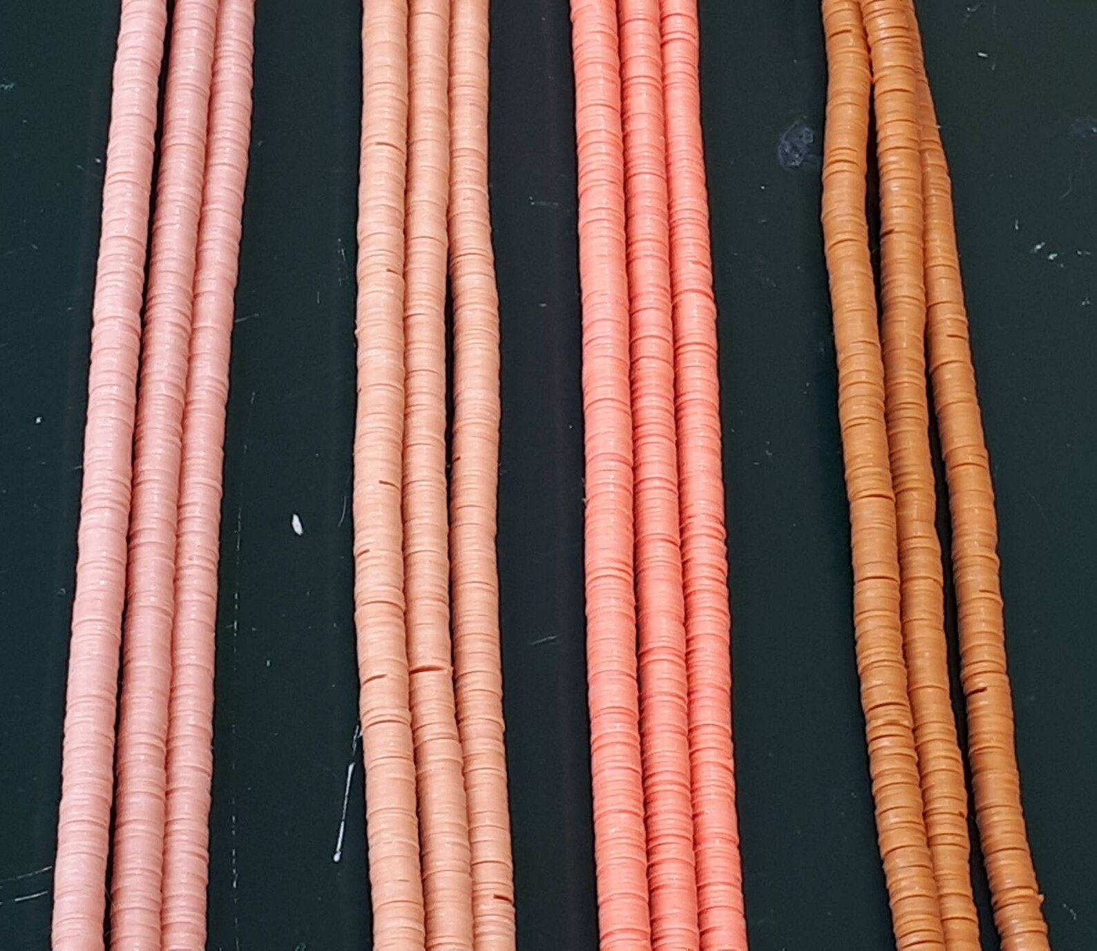 6-7 Mm. African Vulcanite Vinyl Heishi Beads Strand | Etsy