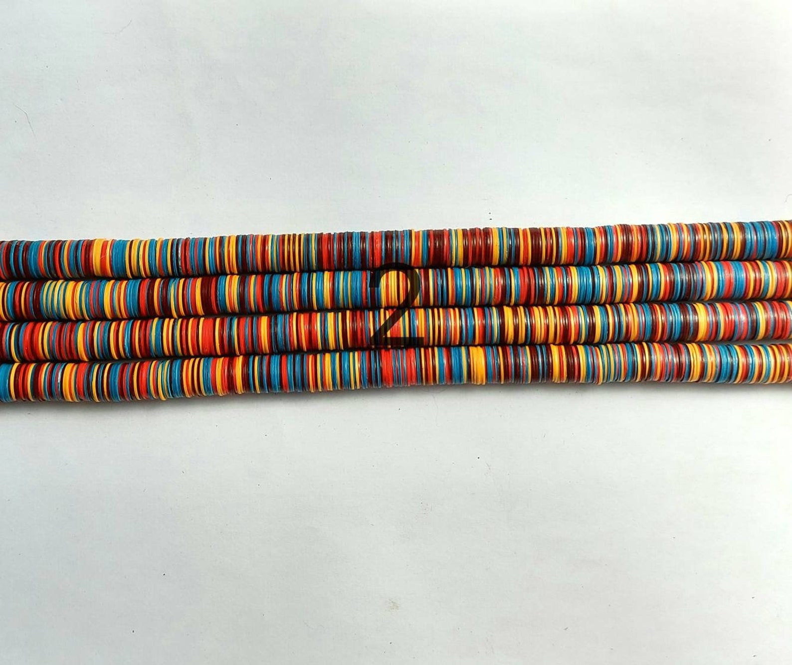 10 Mm. African Vulcanite Vinyl Disc Beads Strand 14 | Etsy