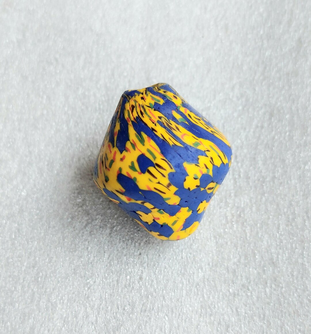 1 African Fused Glass Bead, Bi-cone (32 Mm. Diam.) - Etsy