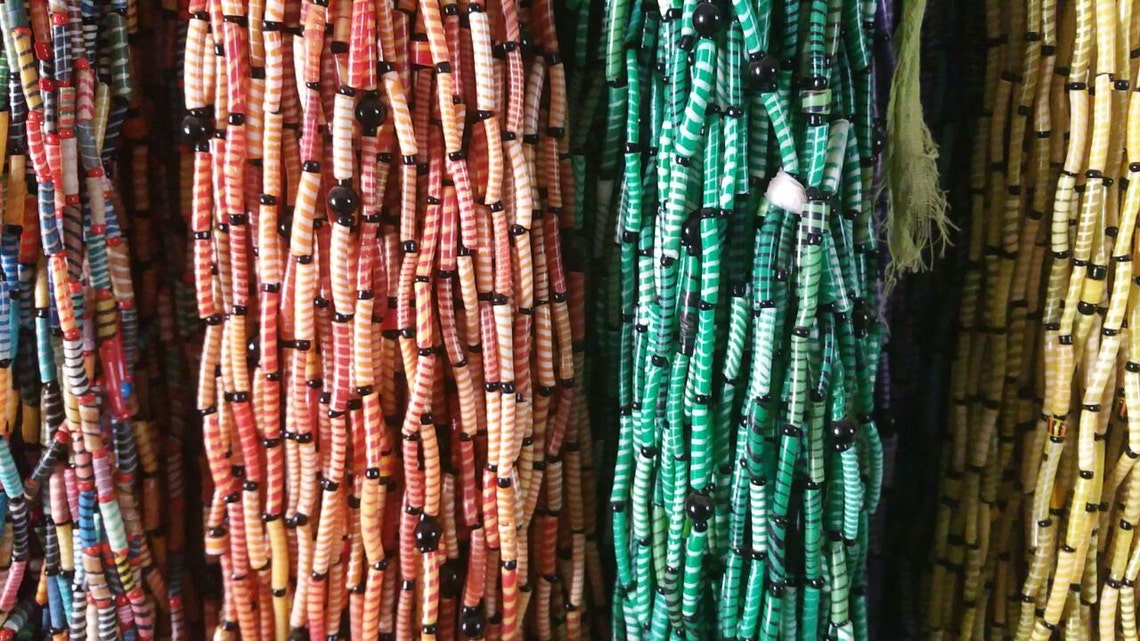 African Rubber Strand 40-42 Inches Reclaimed Rubber Made in | Etsy