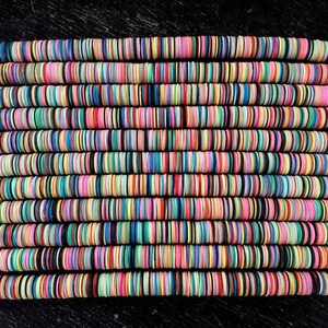 10 mm. African vulcanite vinyl disc beads strand 14 | Etsy