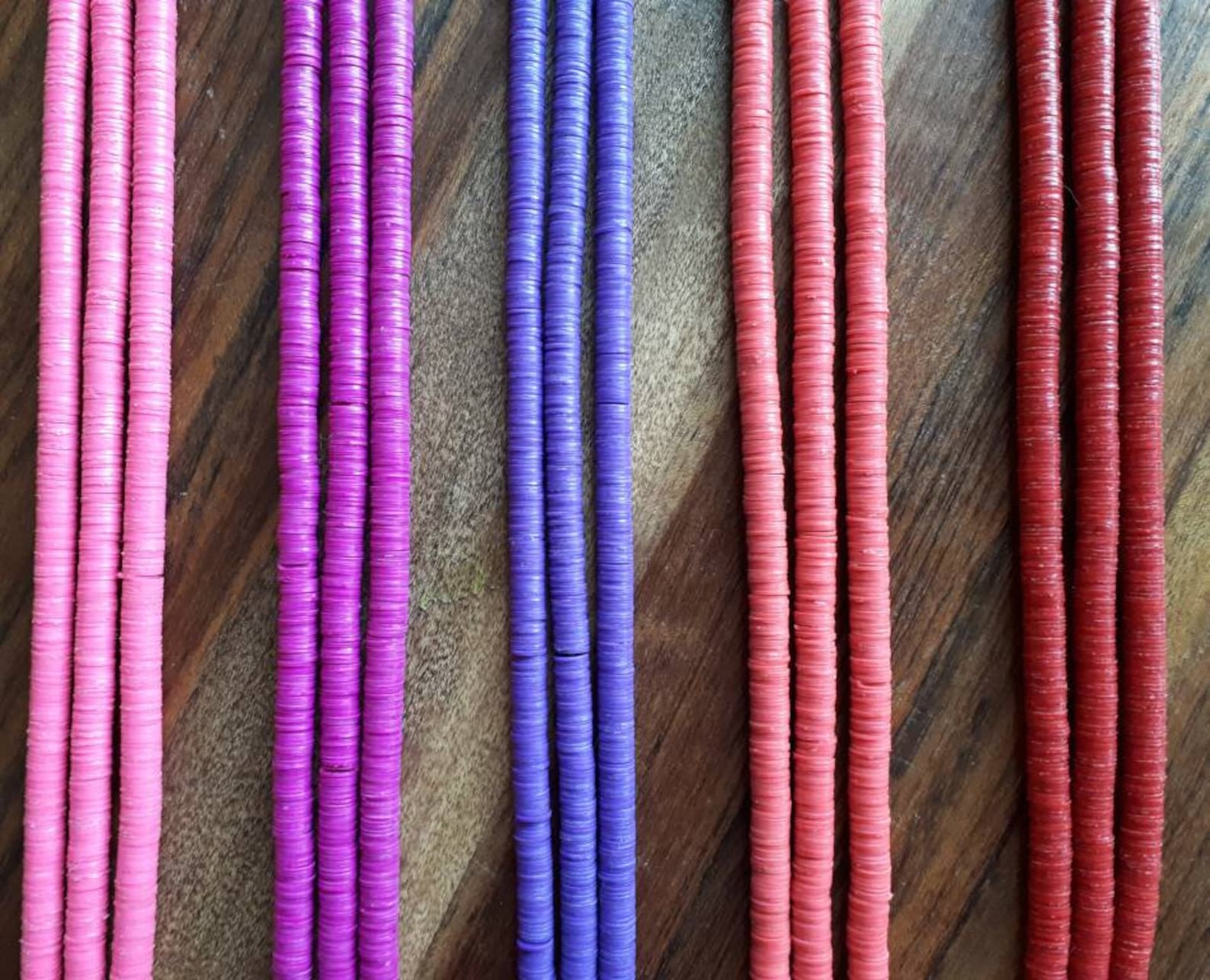 6-7 Mm. African Vulcanite Vinyl Heishi Beads Strand | Etsy