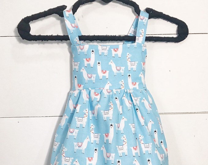 Baby Llama Dress, Toddler Llama Dress, Baby Easter Dress, Baby Blue ...