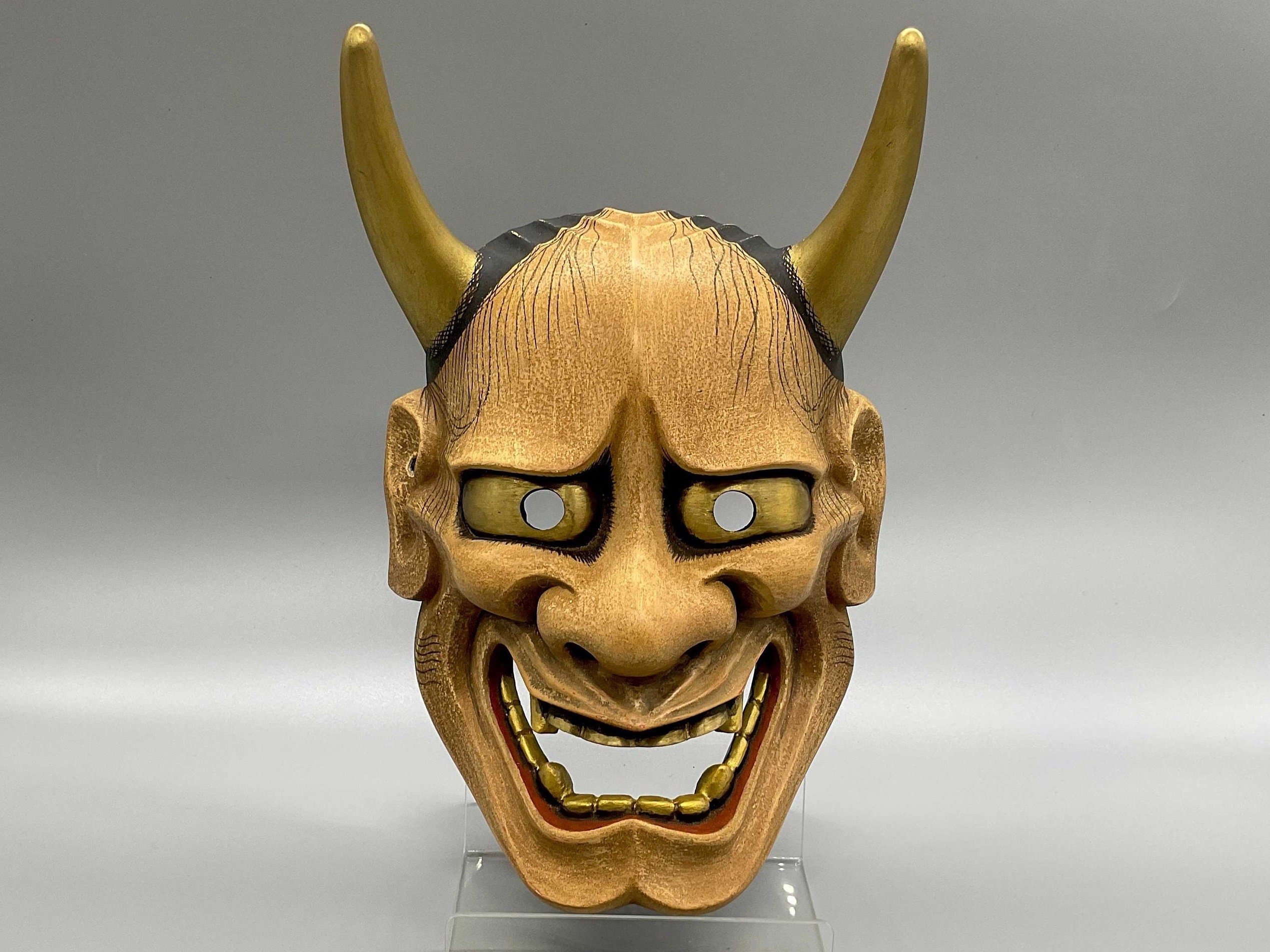 Traditional Japanese Noh Mask hannya Theatre Mask Carved - Etsy