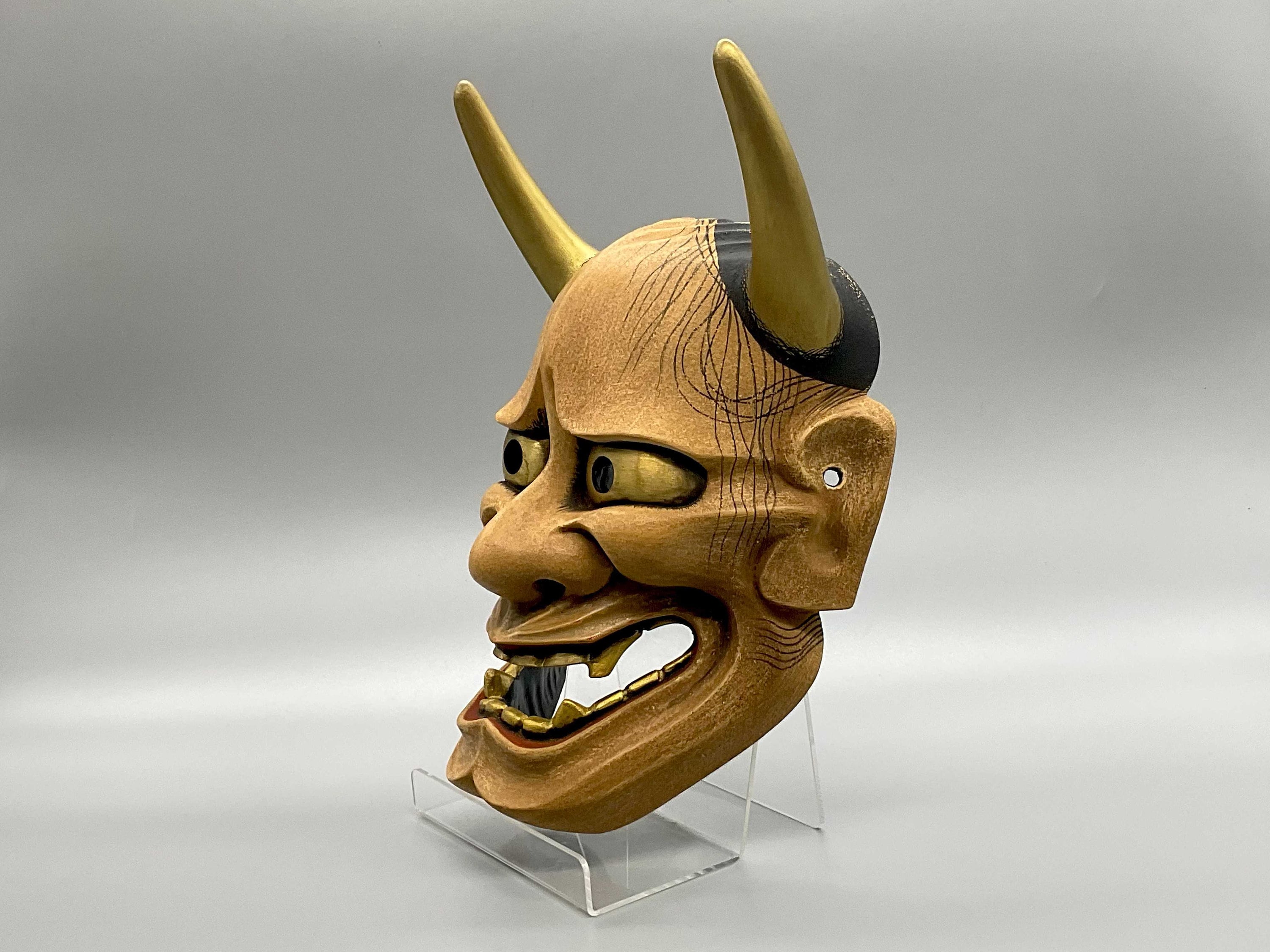Traditional Japanese Noh Mask hannya Theatre Mask Carved - Etsy
