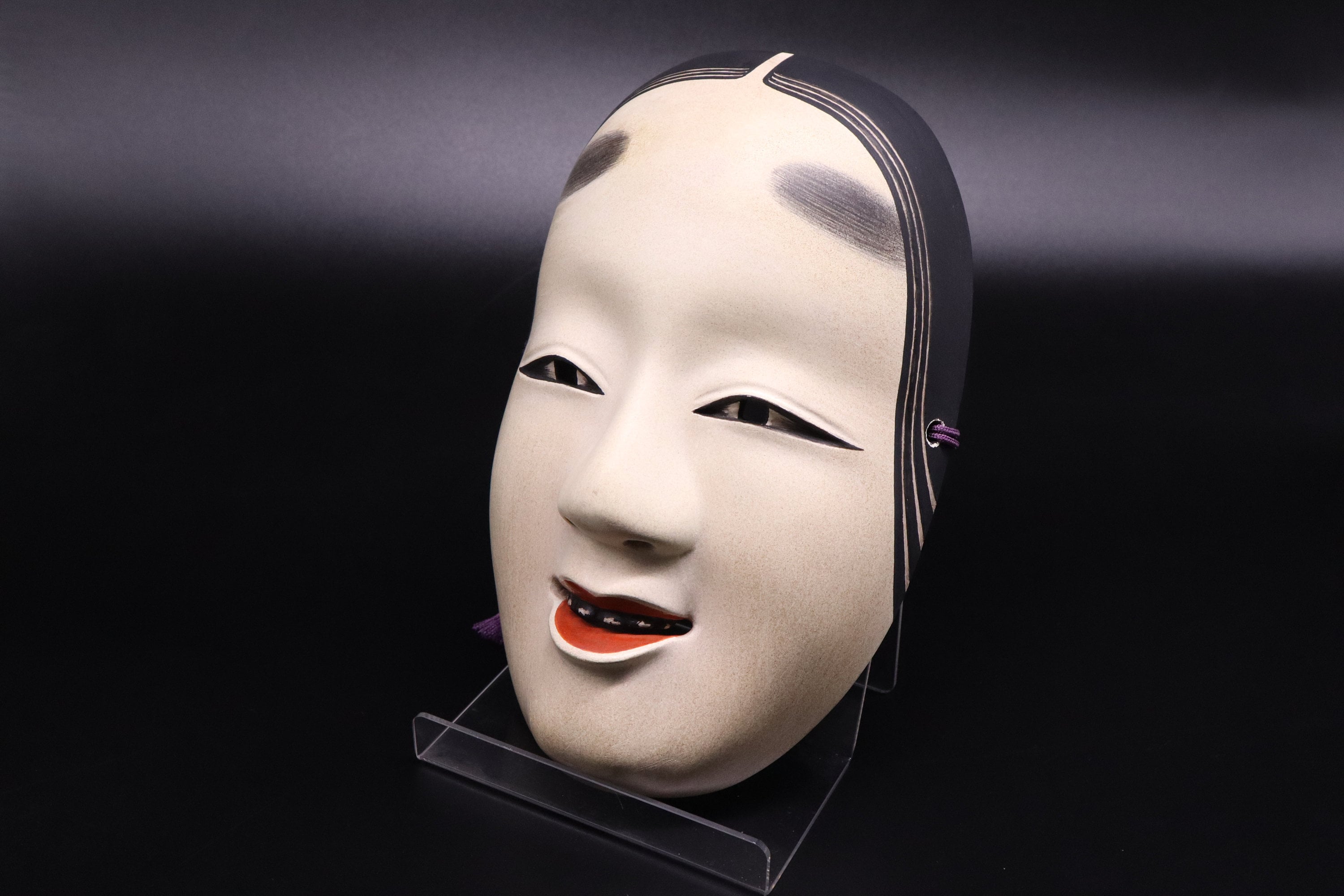Traditional Japanese Noh Mask ”ko-omote” Theatre Mask Carved Wood Young ...