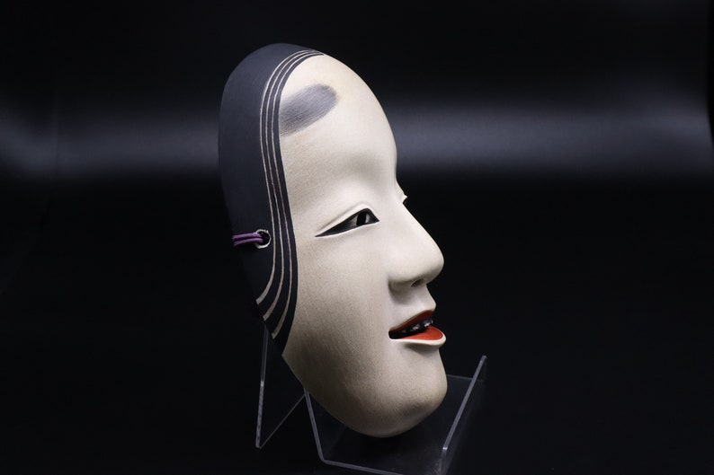 Traditional Japanese Noh Mask: Ko-omote Carved Wood, Young Woman - Etsy