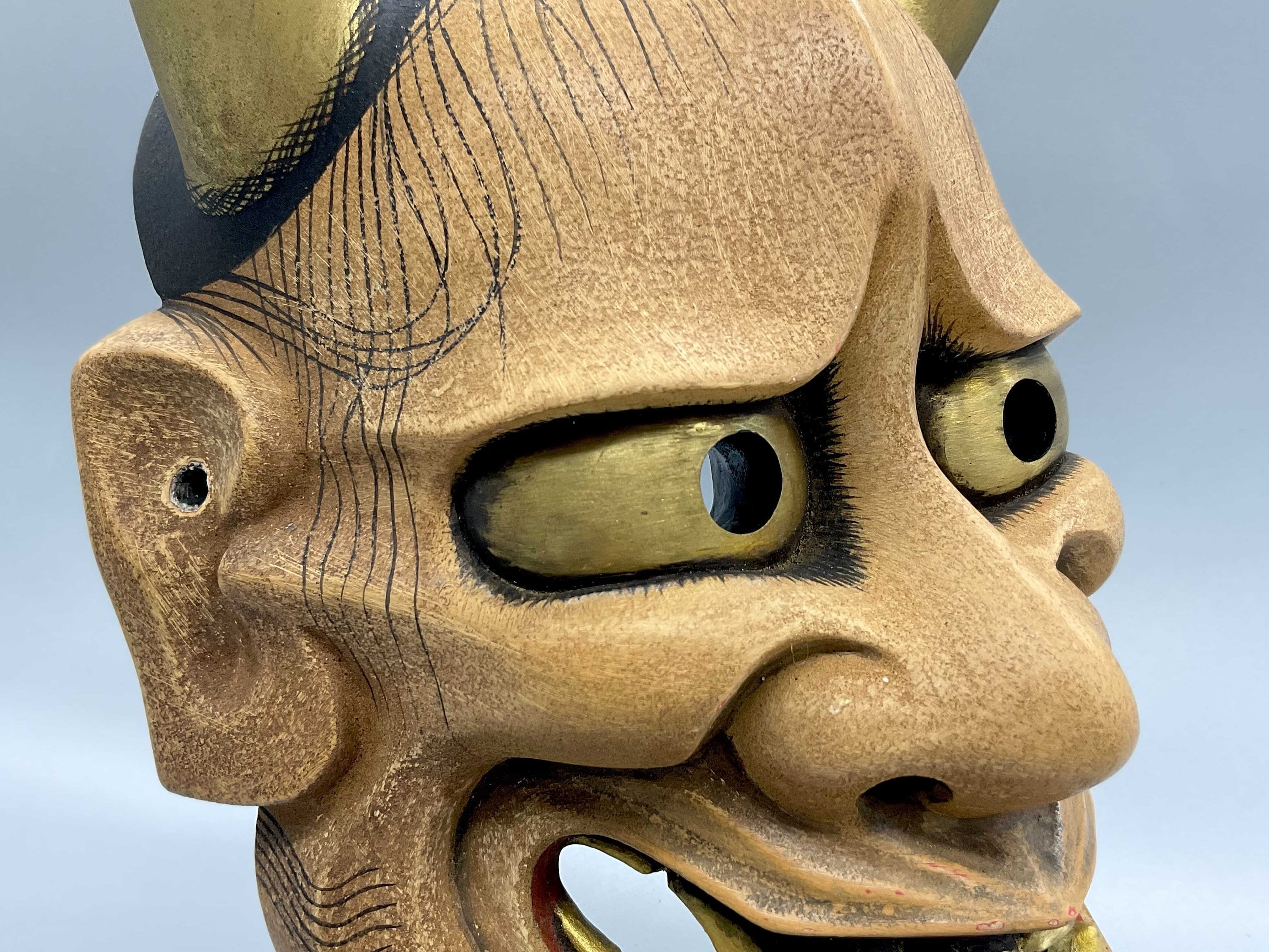 Traditional Japanese Noh Mask hannya Theatre Mask Carved - Etsy