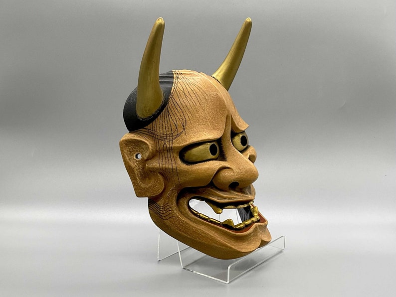 Traditional Japanese Noh Mask hannya Theatre Mask Carved - Etsy
