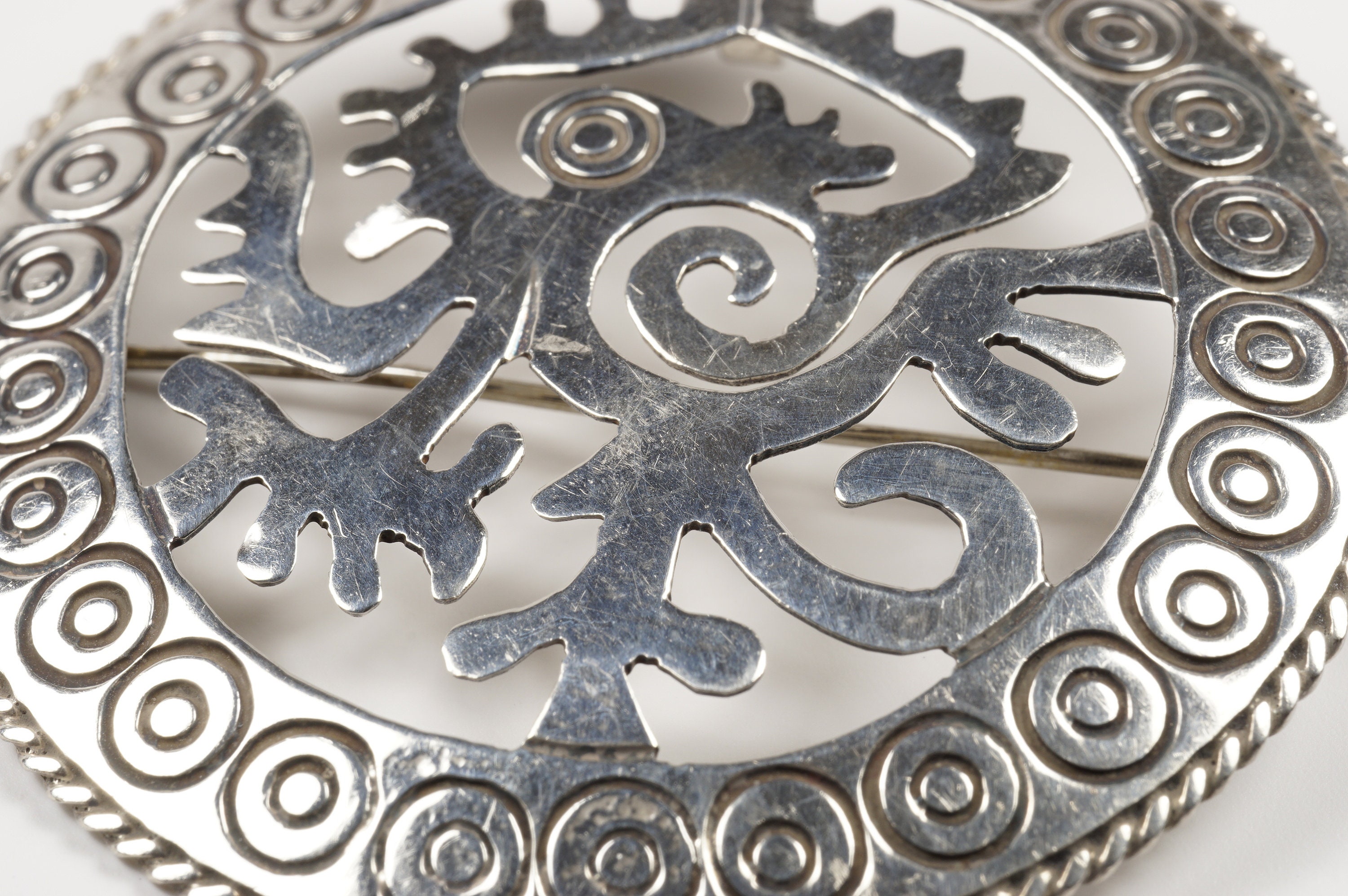 Aztec Ozomatli Monkey Colgante Broche Mexicano Pin Plata - Etsy España