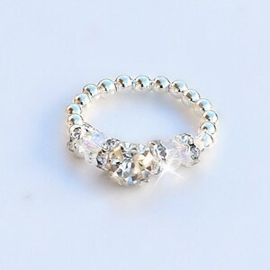Crystal Birthstone Ring: Stackable Stretchy Rings - Etsy
