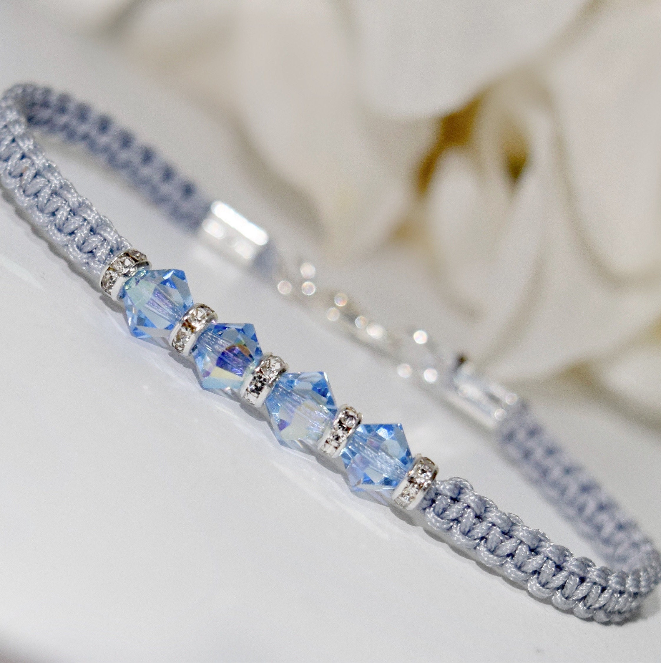 Crystal Blue Friendship Bracelet - Etsy