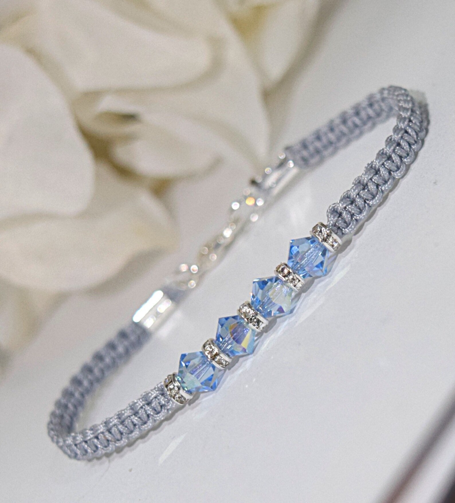 Crystal Blue Friendship Bracelet - Etsy