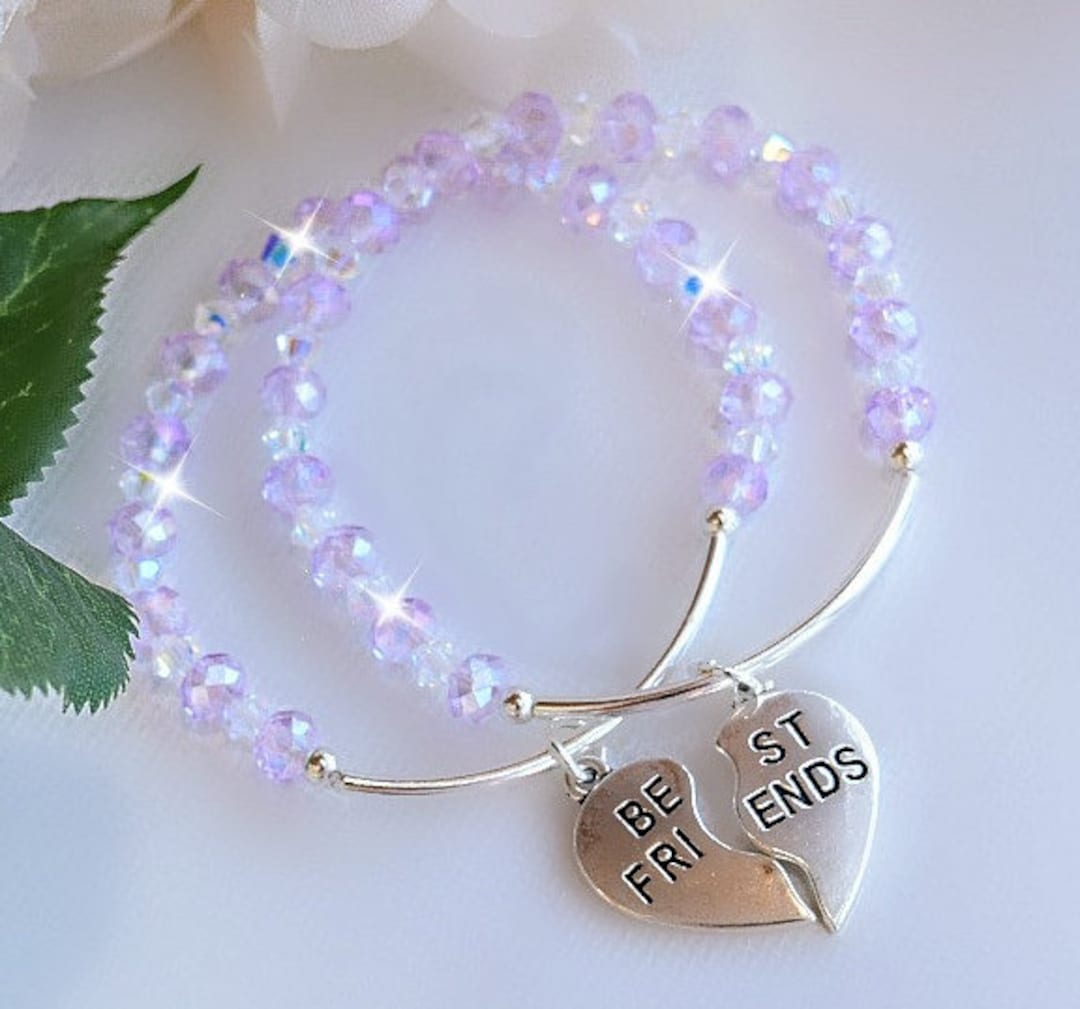 Crystal Best Friend Charm Bracelets - Etsy