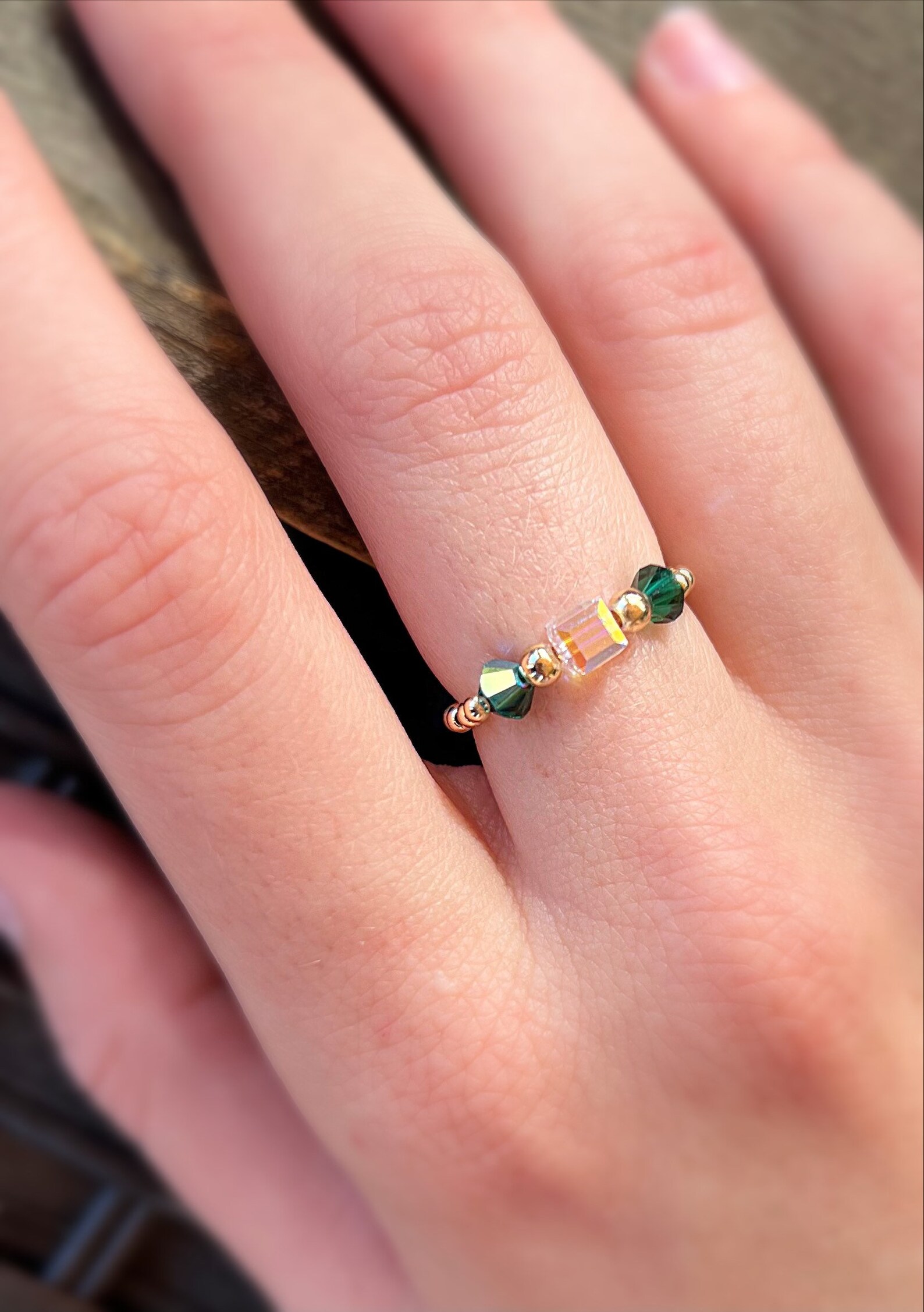 Stackable European Crystal 14k Gold Filled Rings - Etsy