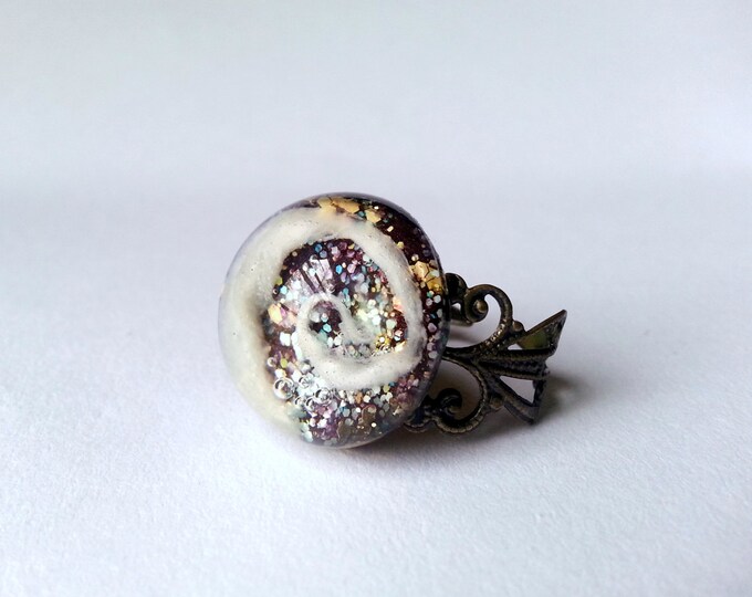 Galaxy Ring Space Ring Spiral Galaxy Ring Miniature Space - Etsy