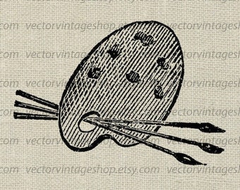 Paint Palette Outline SVG Cut File Paint Svg Palette Svg Paintbrush Svg ...