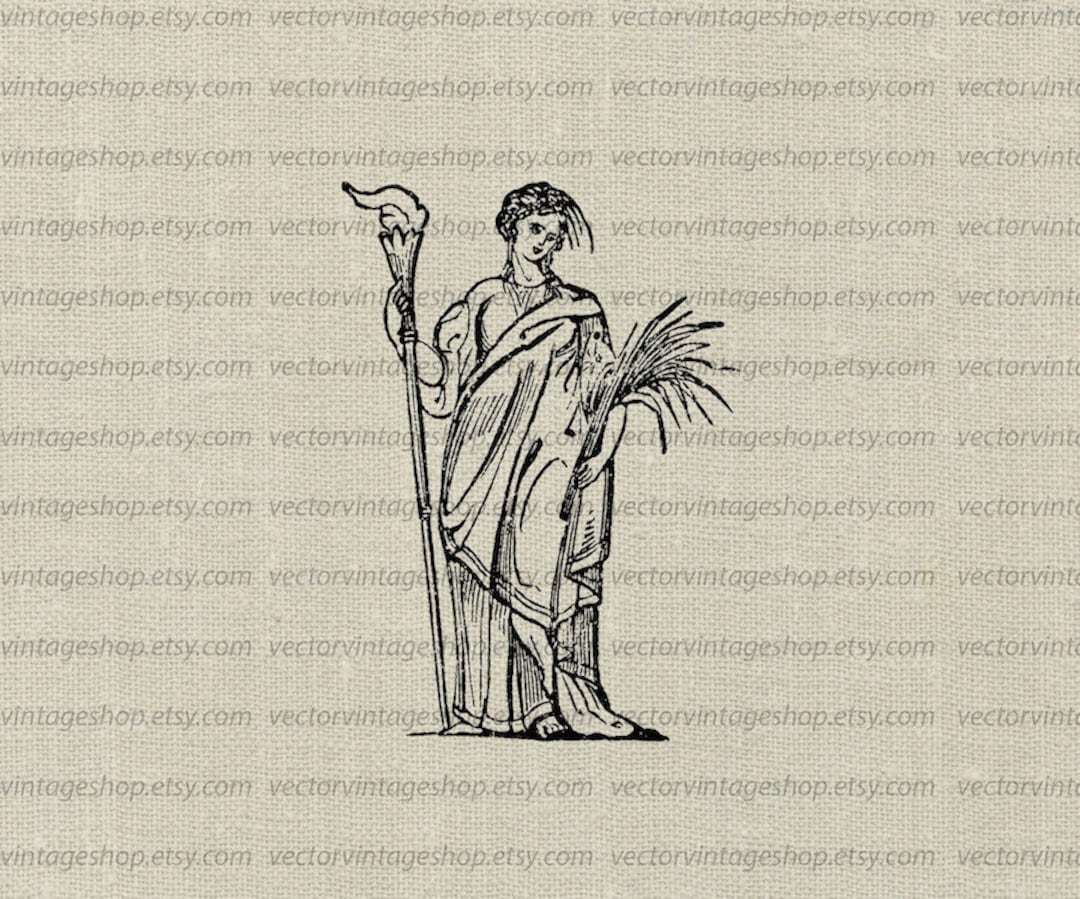 CERES Goddess SVG Vector Clip Art Graphic, Ancient Roman Myth, Grain ...