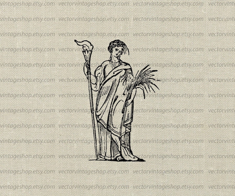 Ceres Roman Mythology CERES Goddess SVG Vector Clip Art Graphic,