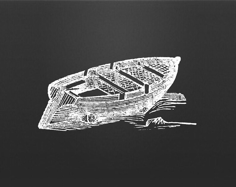ROW BOAT SVG File - Graphic Commercial Use - Antique Boat Illustration ...