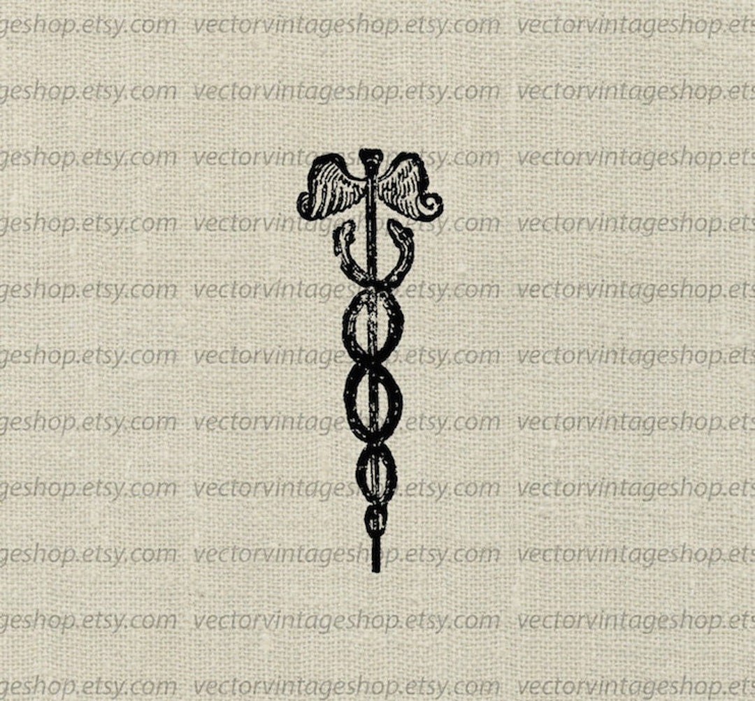 DOCTOR SVG File, Caduceus Vector Graphic, Vintage Medical Office Logo ...