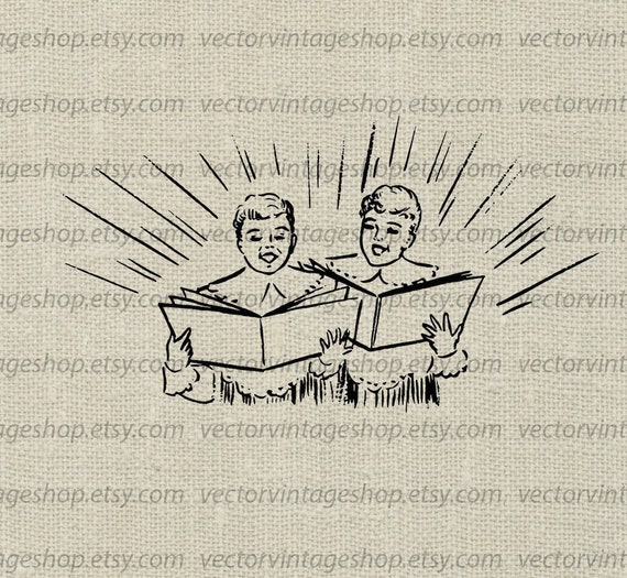 CHOIR BOYS SVG File Vintage Style Vector Illustration - Etsy