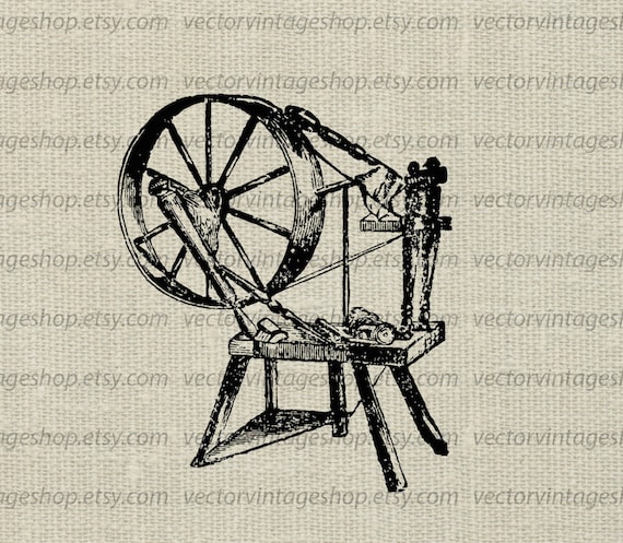 SPINNING WHEEL SVG File Vector Graphic Clipart Crafting - Etsy