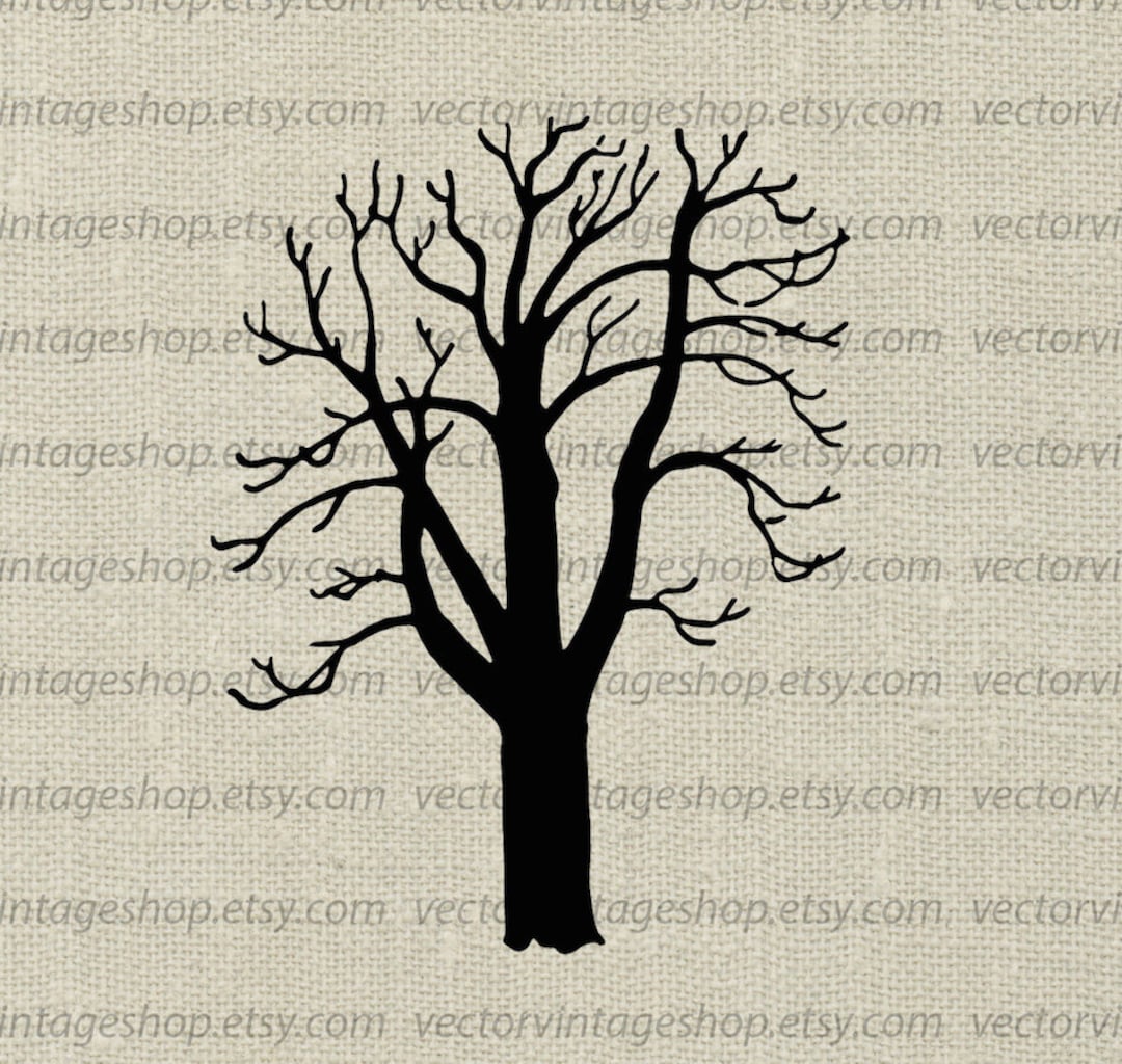 WINTER TREE SVG File, Leafless Tree Silhouette, Commercial Use ...