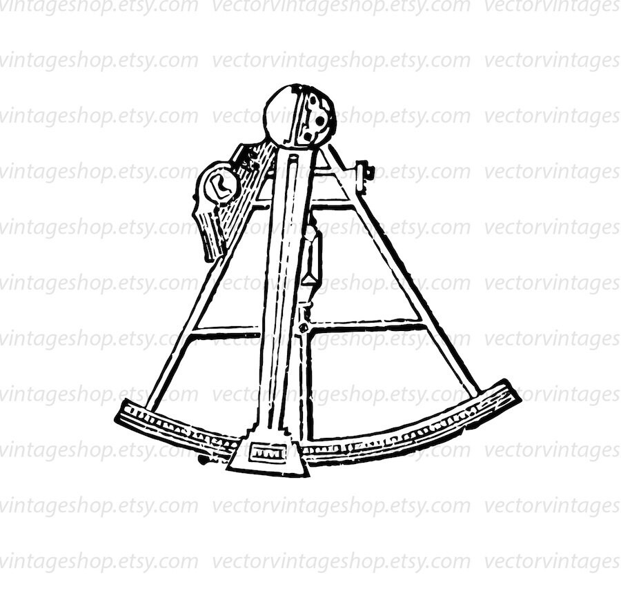 ASTRONOMY SEXTANT SVG File, Vintage Illustration Graphic, Printable ...