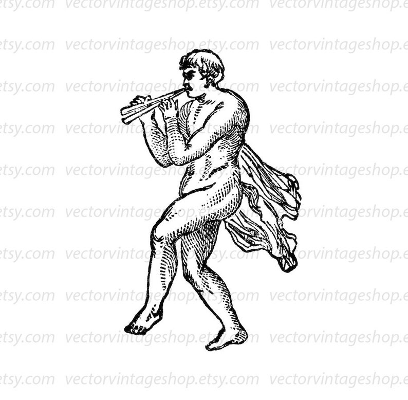 DANCING FAUN SVG, Ancient Greek Myth Vector, Printable Download, Satyr ...