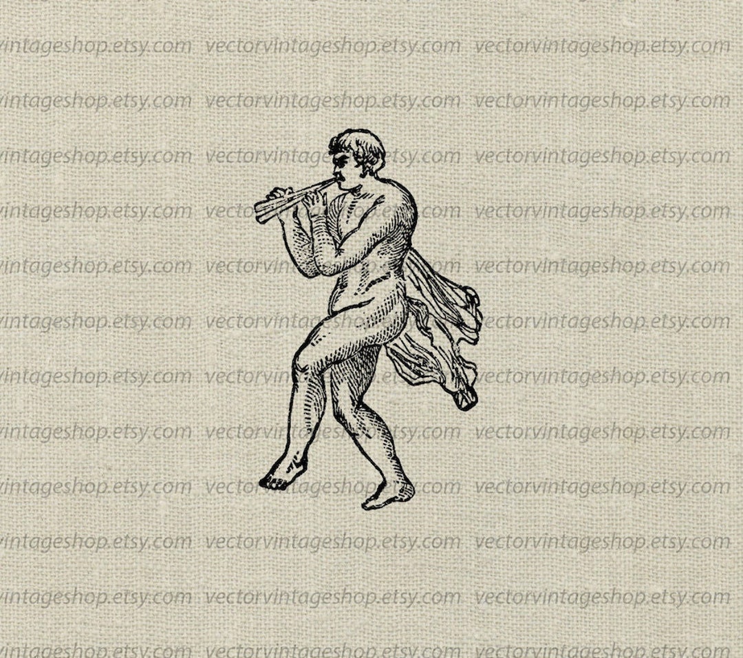 DANCING FAUN SVG, Ancient Greek Myth Vector, Printable Download, Satyr ...