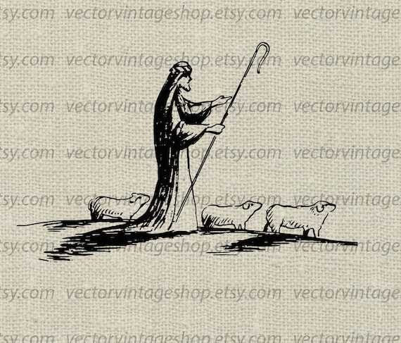 SHEPHERD SVG Christmas Vector Graphic Christian Clip Art | Etsy