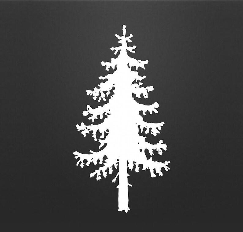 SPRUCE TREE SVG File, Christmas Tree Silhouette, Commercial Use Clipart ...