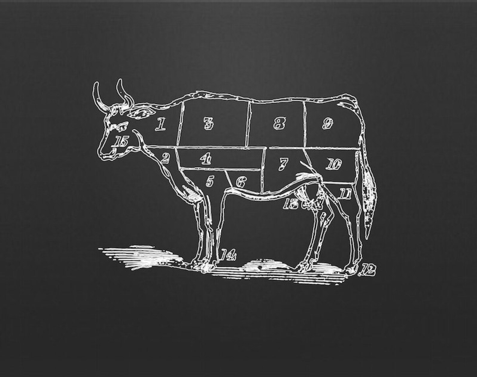 BUTCHERS CHART SVG Download, Vintage Beef Anatomy Clipart, Printable ...