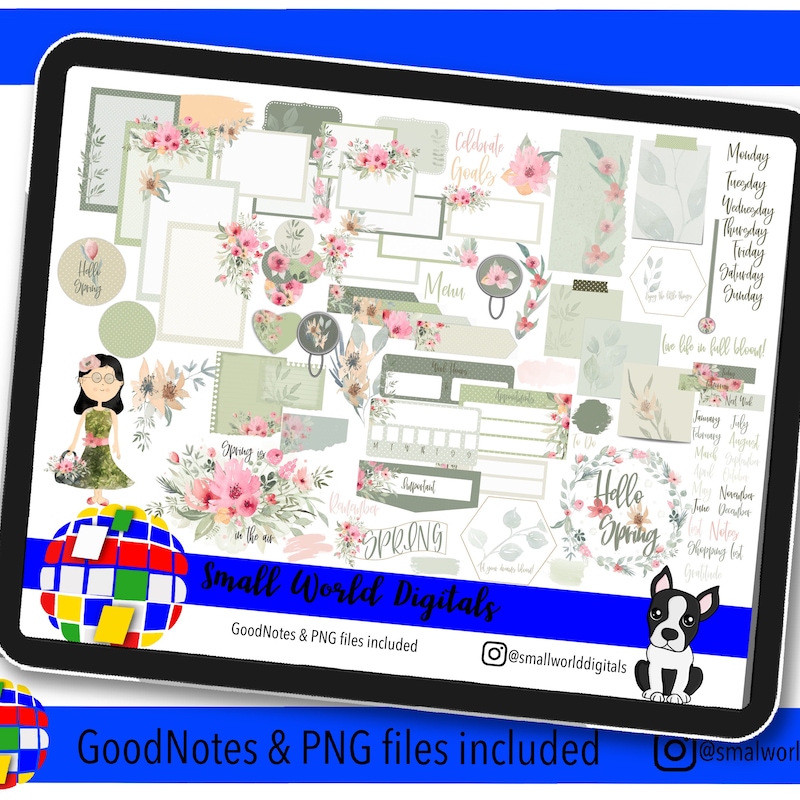 Spring Stickers - Etsy