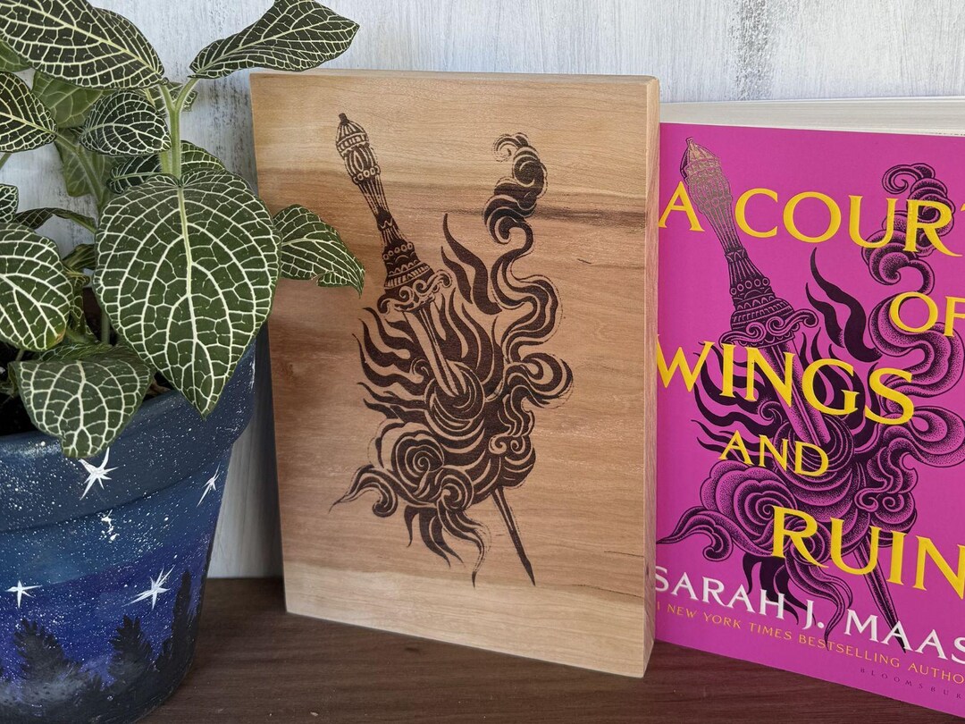 ACOWAR Book Engraved Wooden Decor | A Court of Wings and Ruin | Velaris ...