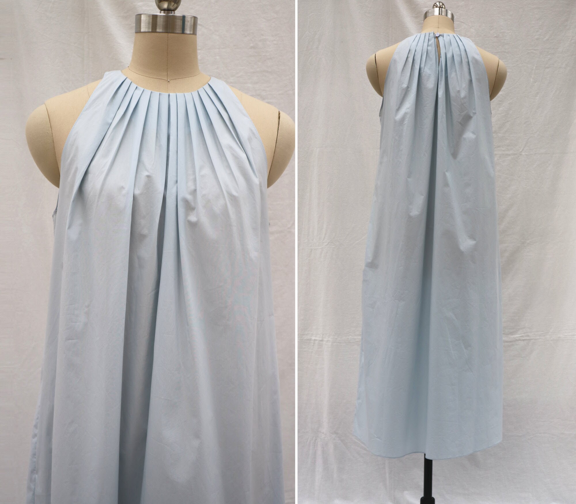 Light Blue Linen Dress Long Dress Loose Jumper Linen Slip Dress ...