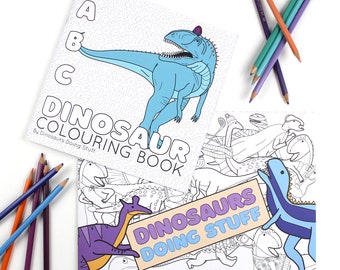 Dinosaur Coloring Book - Etsy